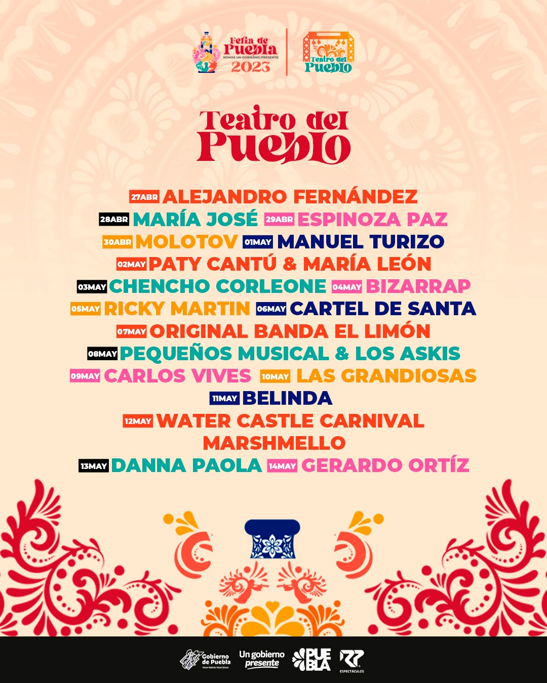 Feria de Puebla 2023: Esta es la cartelera oficial del Teatro del ... Feria de Puebla 2023: Esta es la cartelera oficial del Teatro del ...