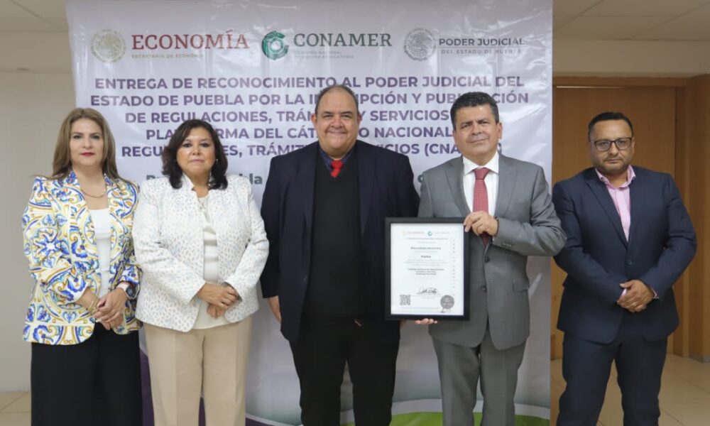 Reconocimiento de CONAMER al Poder Judicial de Puebla por Cumplimiento ...